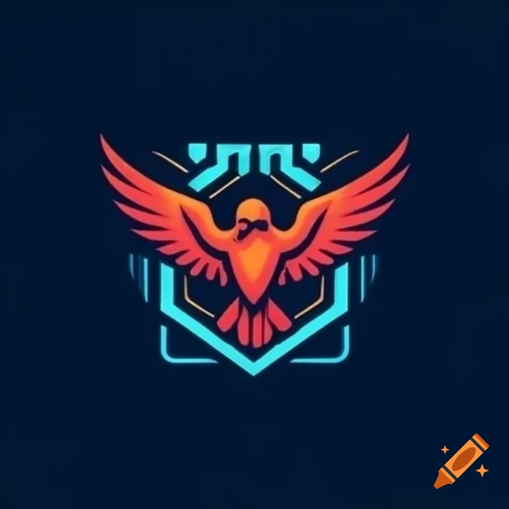 Angry finch bird in retro drawing style resembling a video game logo on ...