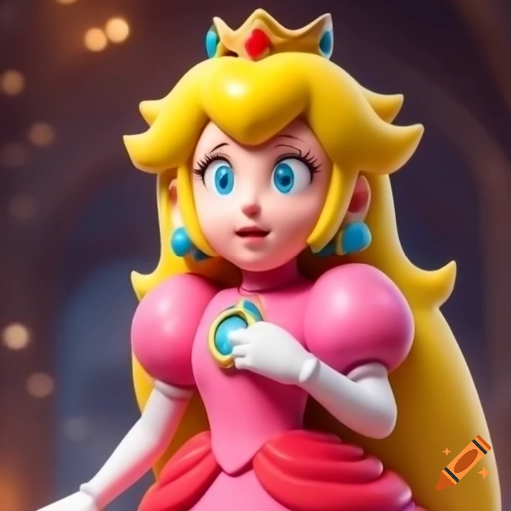 Princess Peach character from Super Mario Bros. movie sequel on Craiyon