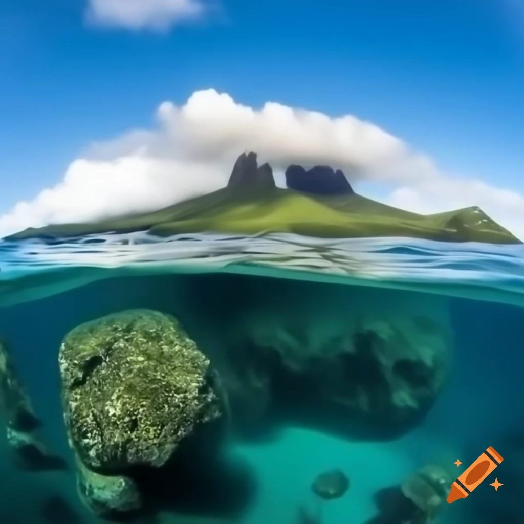 Underwater geology of Hawaiian Islands showcasing unique formations on ...