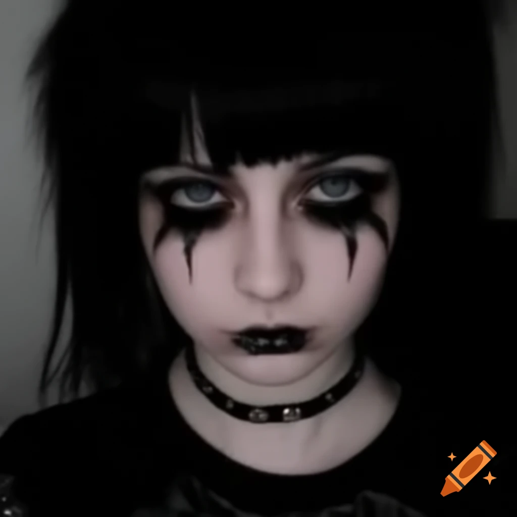 Emo goth girl with distinct fashion aesthetic on Craiyon