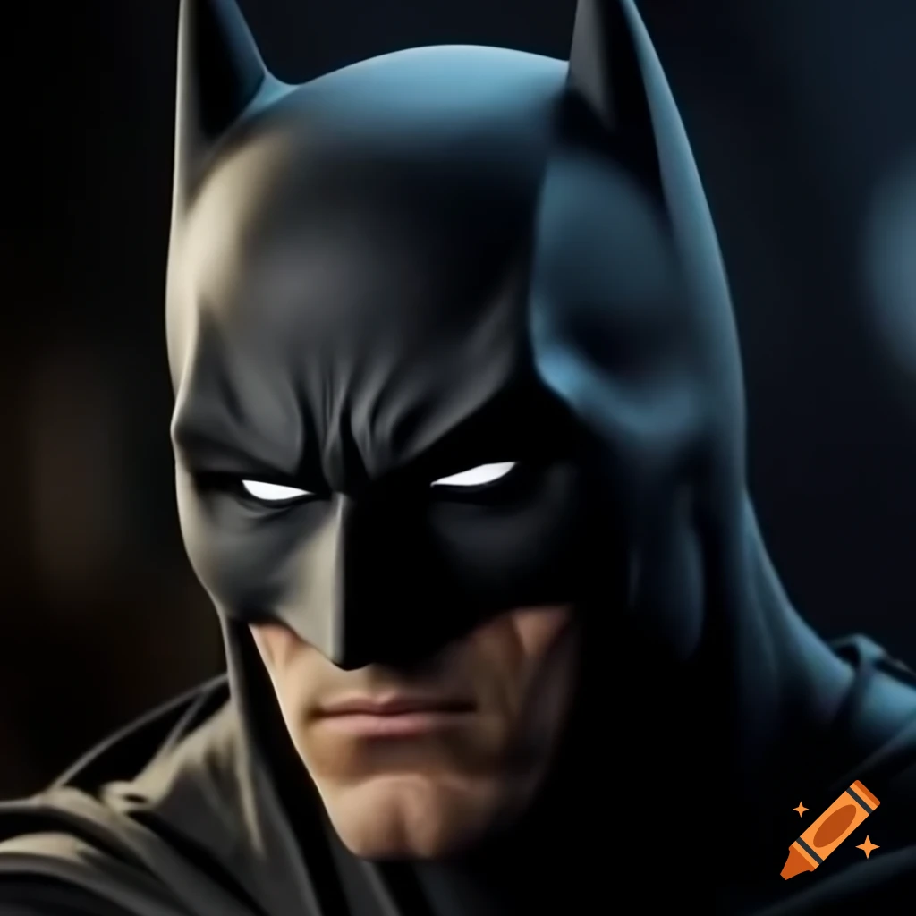 Photorealistic depiction of a dark and brooding Batman on Craiyon