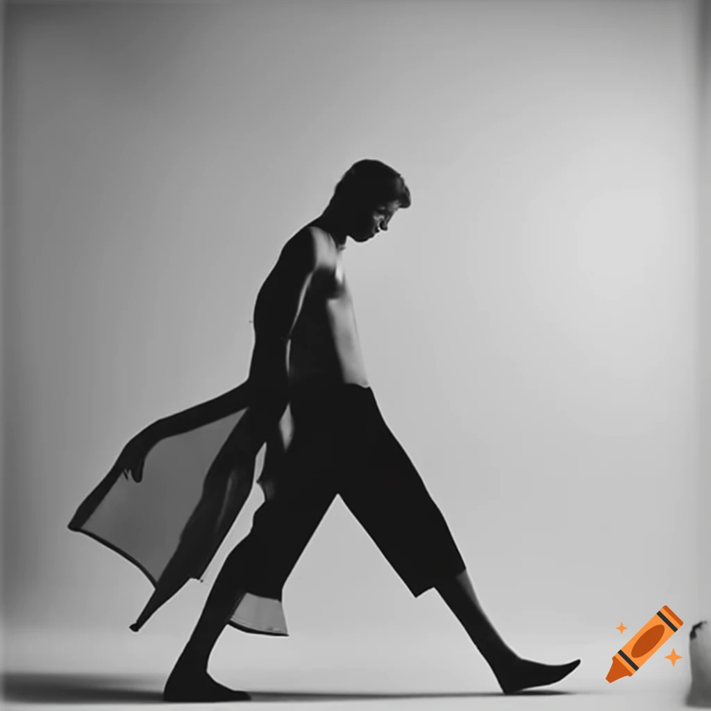 Male supermodel in studio shoot with high contrast and dynamic pose on ...