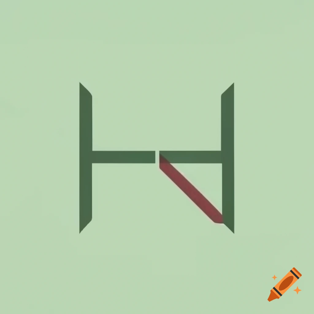 Minimalistic architecture symbol in sage green colors on Craiyon