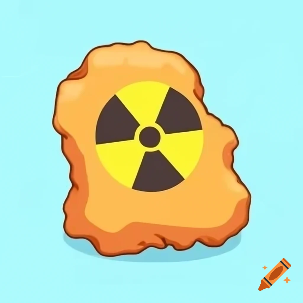 Low poly design of a radioactive chicken nugget on Craiyon