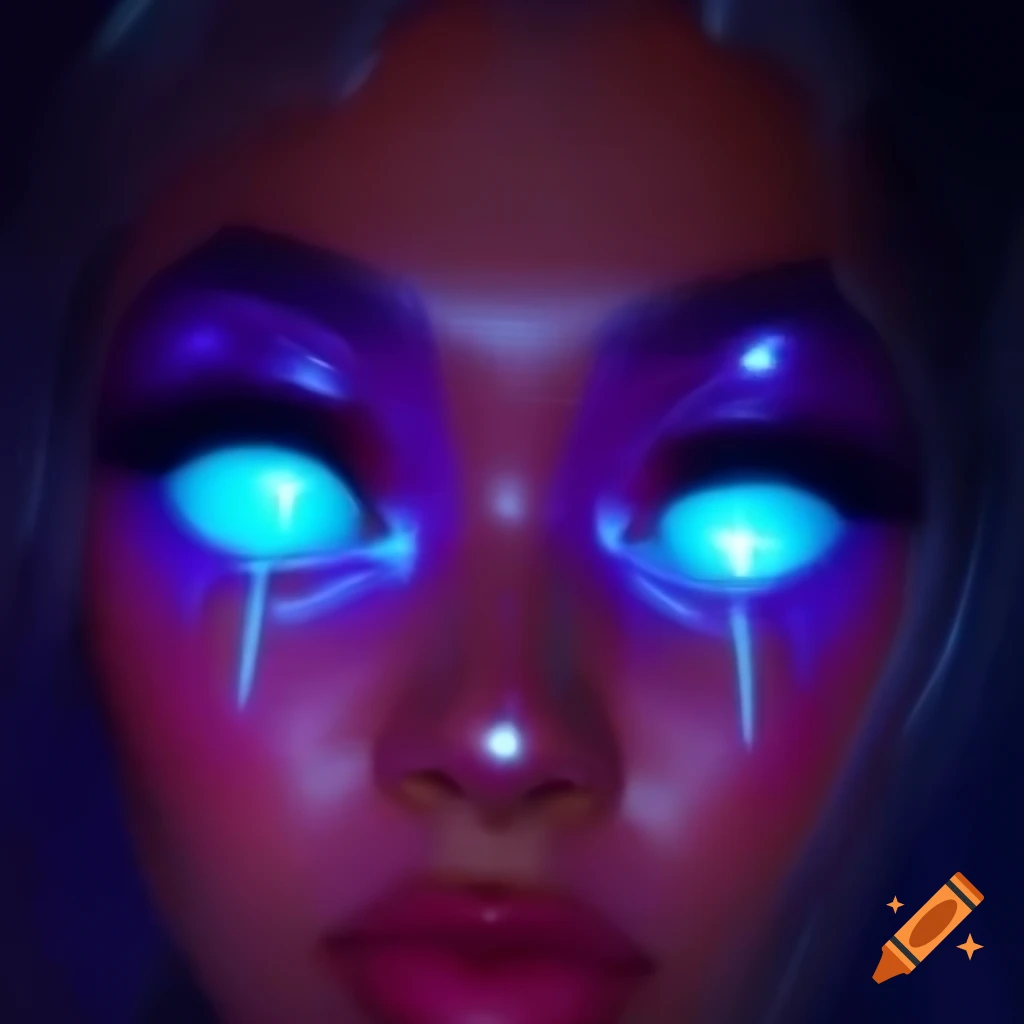 AI-generated human face with soft angular features and sleek jawline on ...