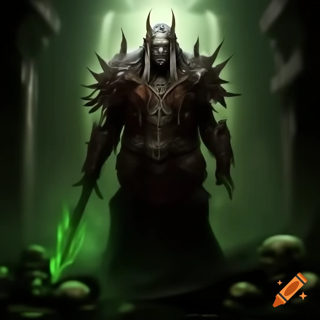 Undead warlock Zul from Diablo 3, wearing tattered robes with ...