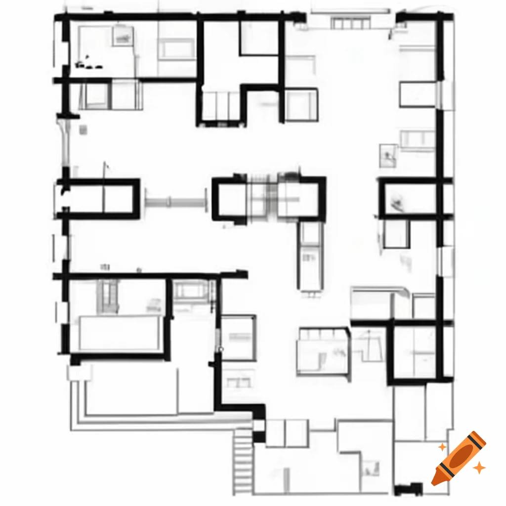 Two story house floorplan with dimensions, 140 square meters on Craiyon