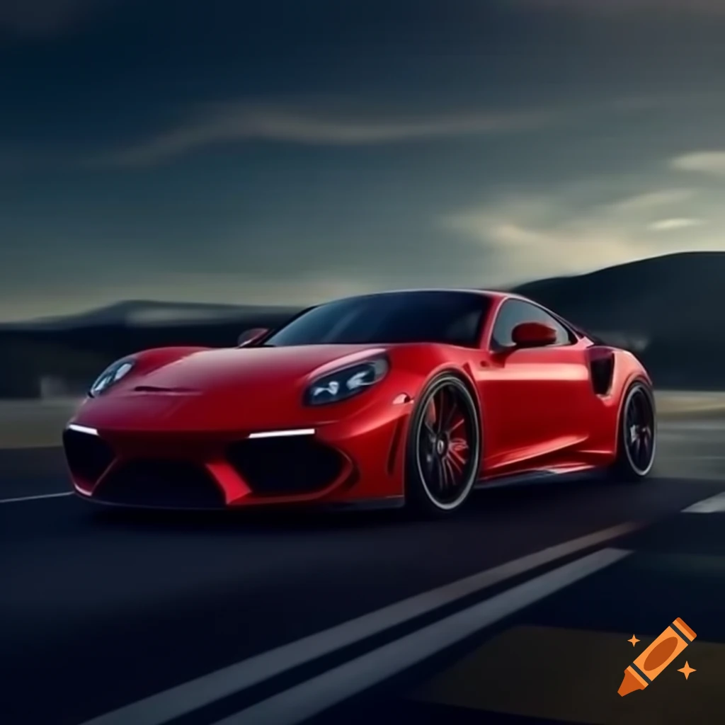 Aerodynamic car design with fluid lines and low profile, featuring ...