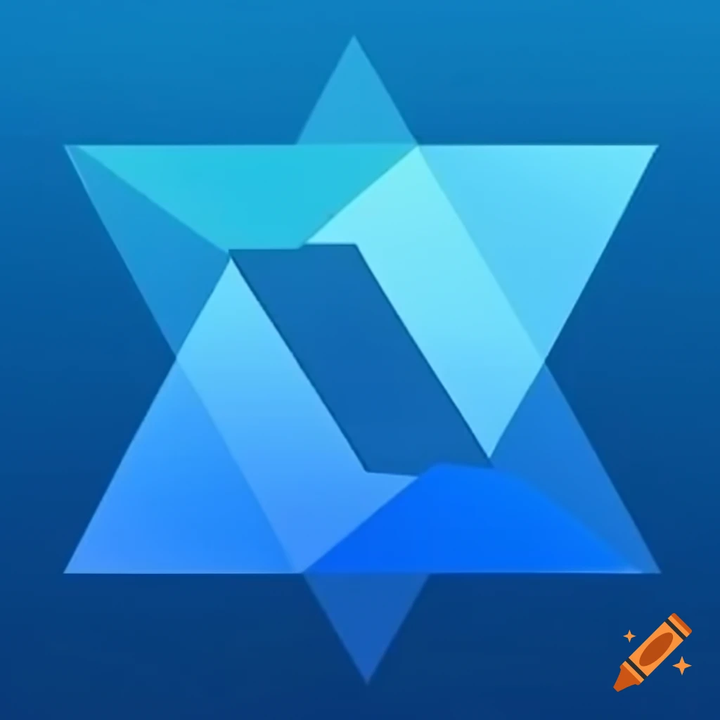 Minimalist schematic iceberg logo with geometric shapes on Craiyon