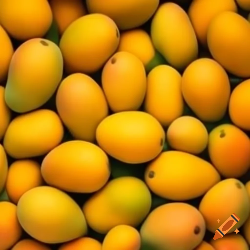 Ripe alphonso mango on a wooden surface on Craiyon