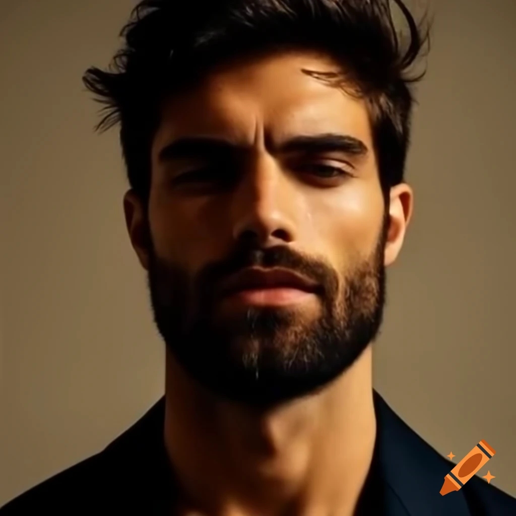 Skinny male supermodel twirling during golden hour on Craiyon