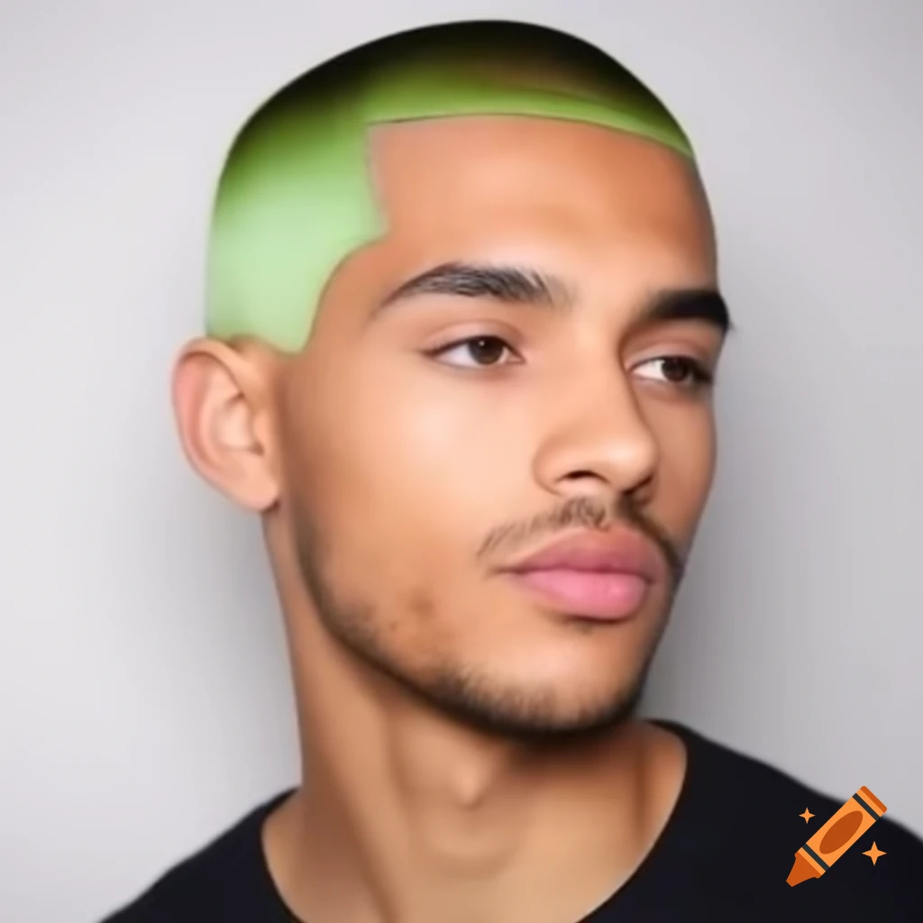 33-year-old man with short side-combed hair and short beard on Craiyon