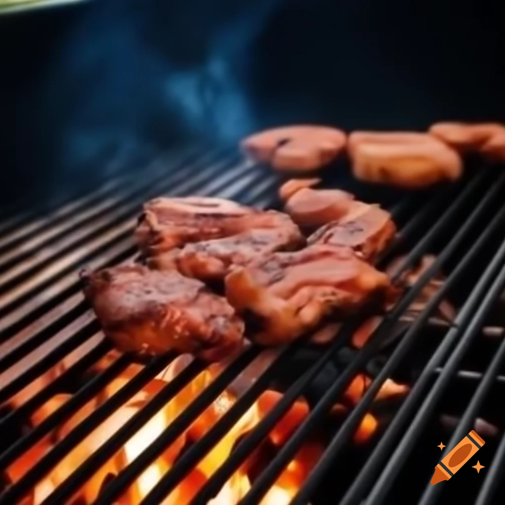 BBQ chicken wings grilled with barbecue sauce on Craiyon