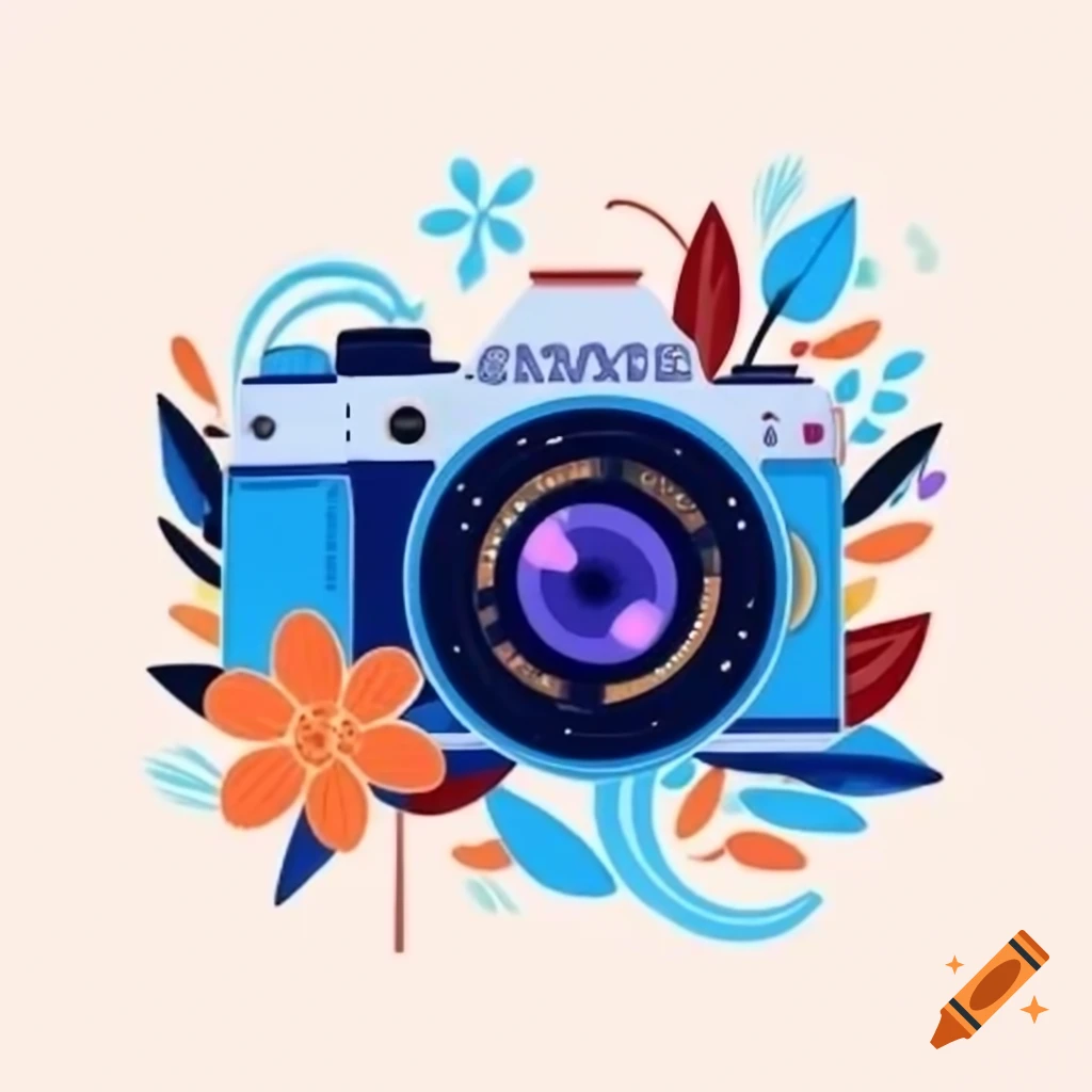 Fantasy style Nikon camera with decorative accents and floral color ...
