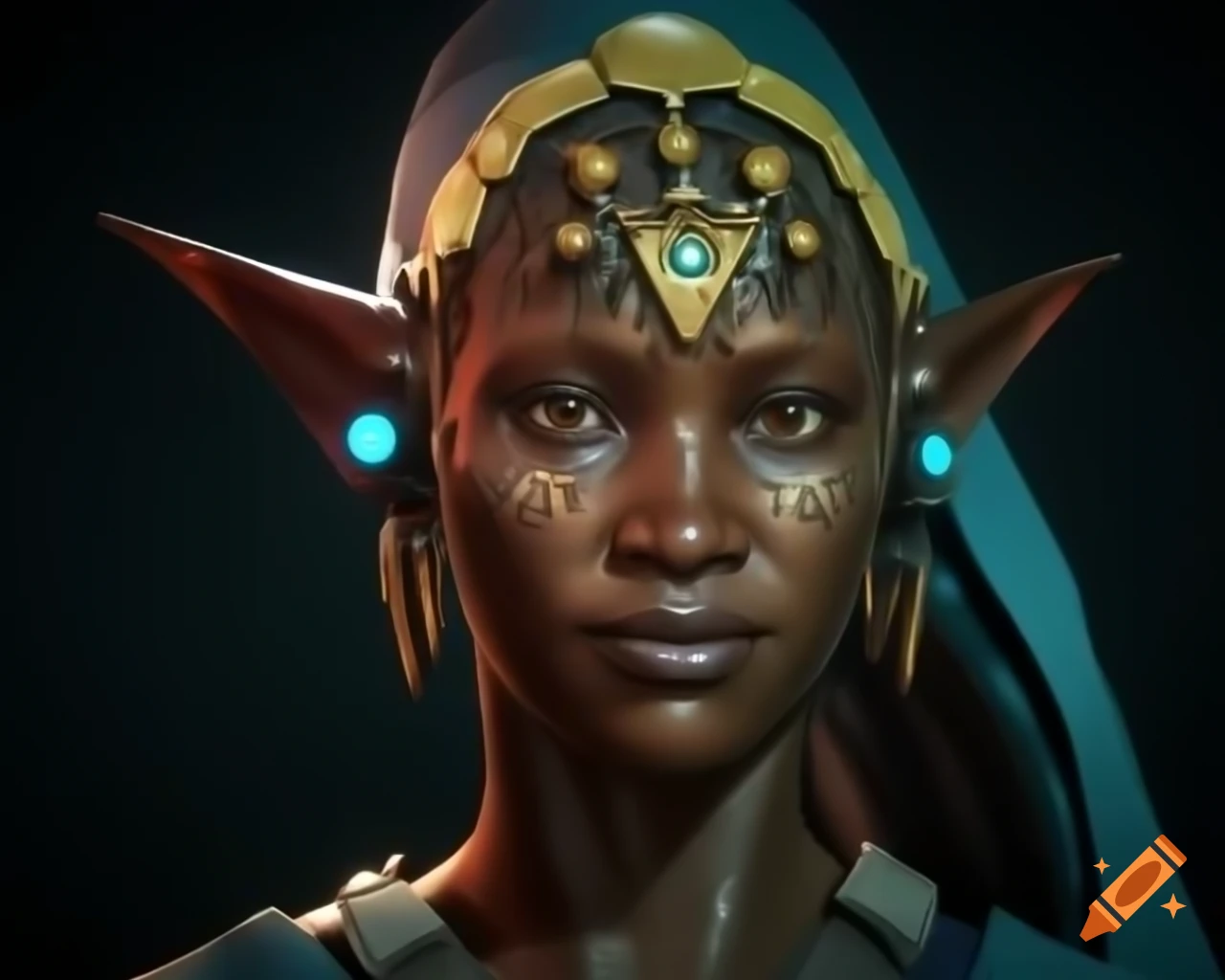 Abstract portrait exploring scientific imagination and survival adaptations on Craiyon