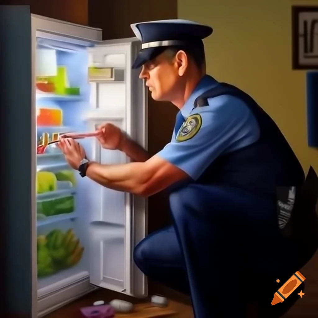 Musclebound character resembling Tom Hanks as a police officer ...