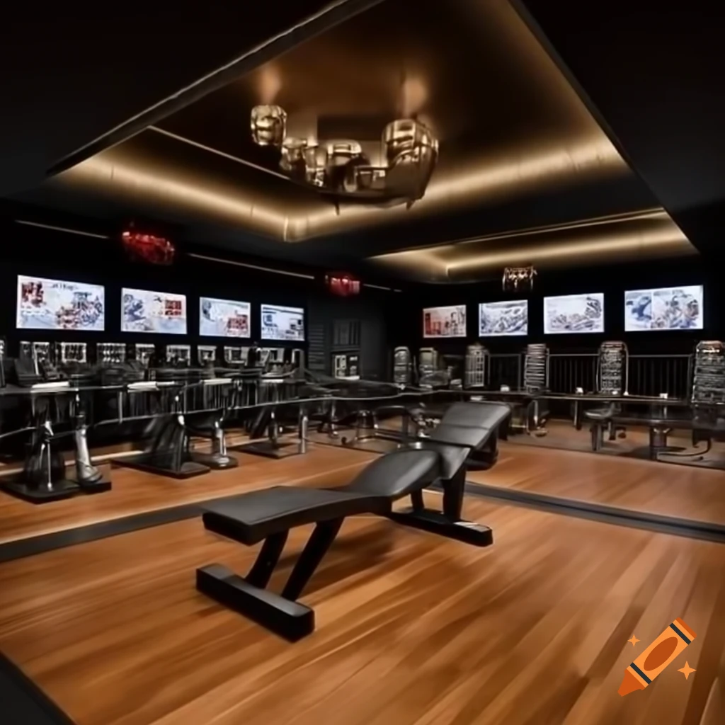 Luxurious gym with exclusive design and state-of-the-art fitness ...