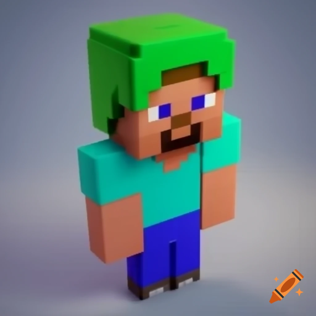 3D photo of Minecraft character Amir Sam in vibrant colors on Craiyon