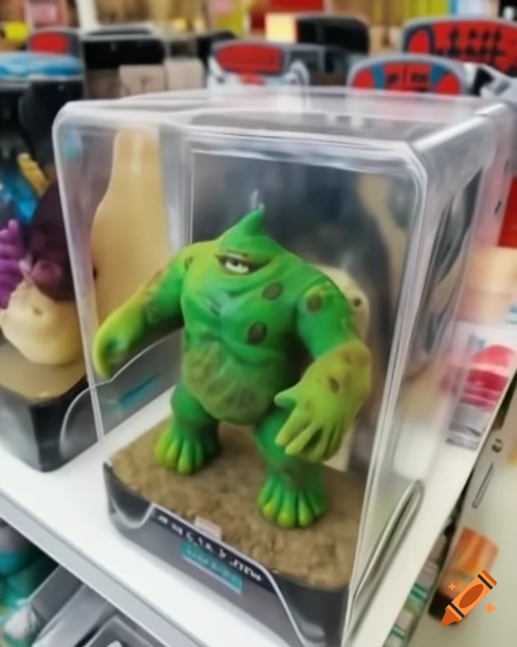 Collectible plastic plant and moss fungus golem monster toy in ...
