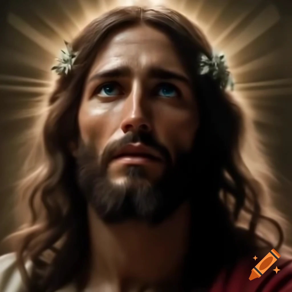 Conceptual artwork of figure resembling Jesus with spikes, abstract ...