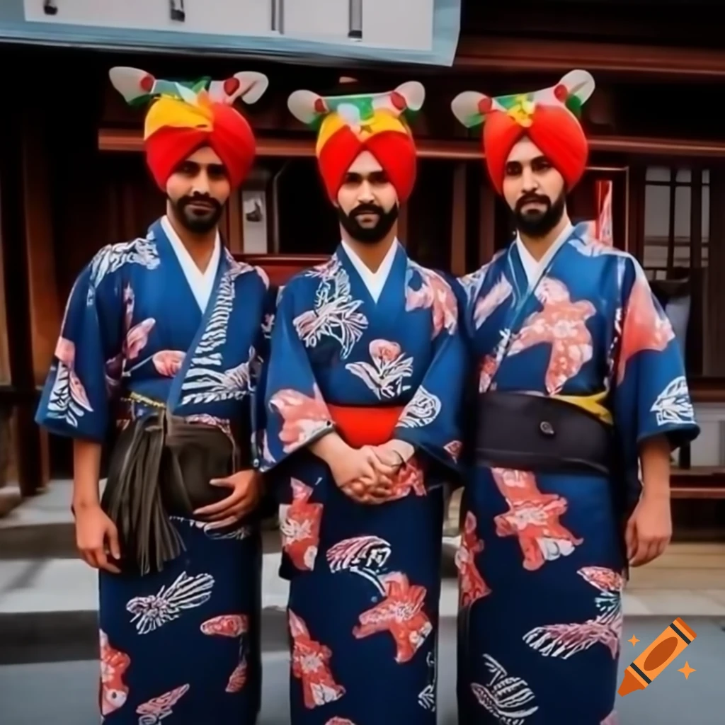 Event poster featuring three men in colorful turbans for 'Punjabis in ...