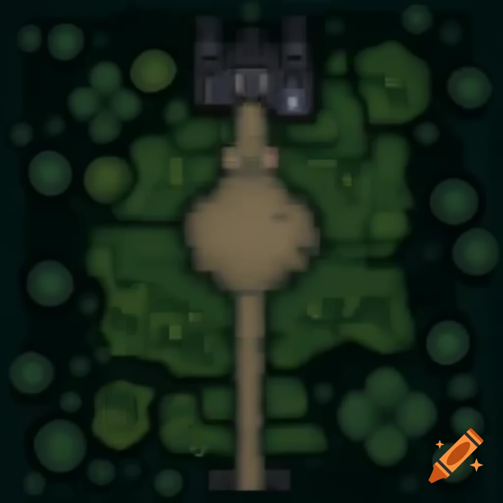 Top down map of elven estate in dark fantasy style with visible ...