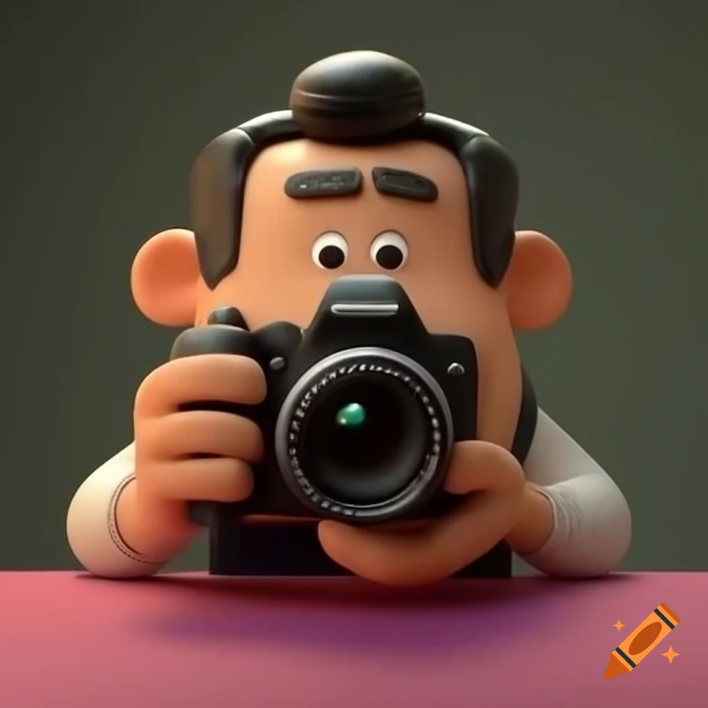 Napoleon Bonaparte holding DSLR camera in classic uniform, cartoon ...