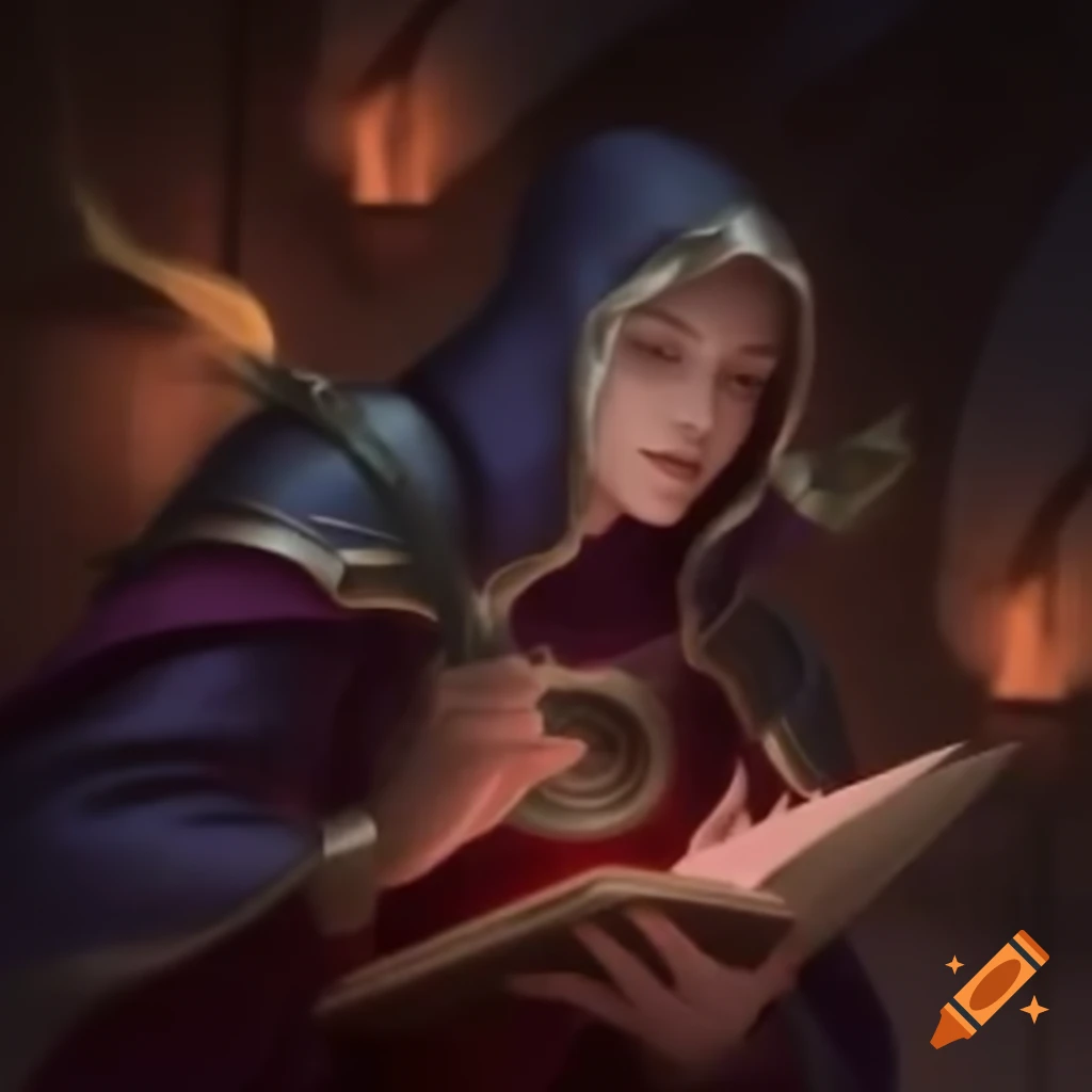 Top view of a mage token from Ars Magica featuring Marinita on Craiyon