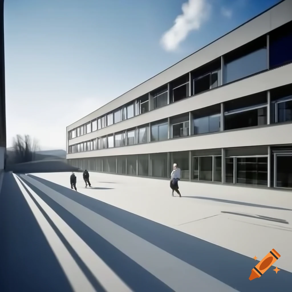 Modern secondary school building in Munich with contemporary design on ...