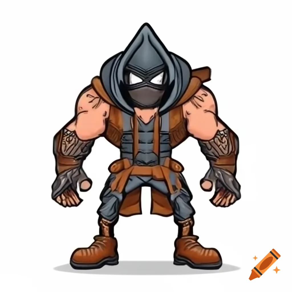 Medieval fantasy burglar character in leather armor, drawn in Western ...