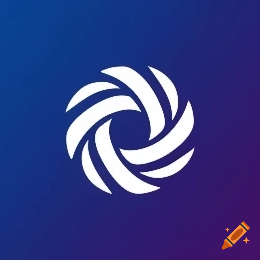 Circular flow pattern logo with smooth, dynamic lines on Craiyon