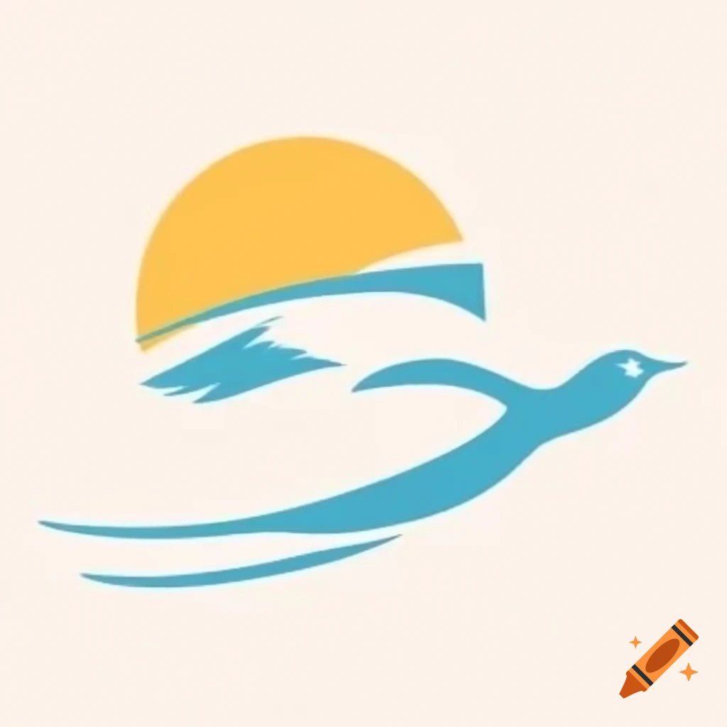 Minimalist vector design of a bird in flight symbolizing freedom and ...