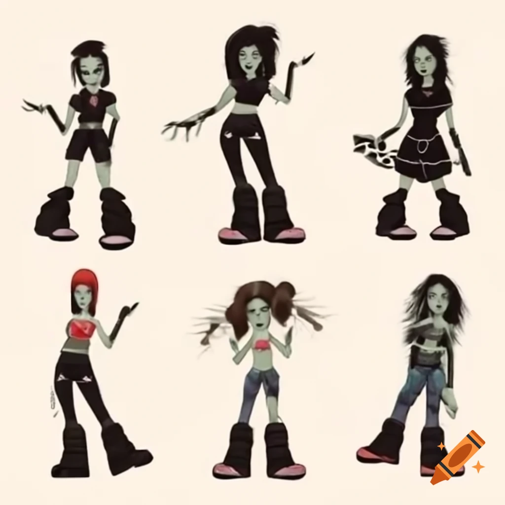 Female horror game protagonists in grungy fashion with diverse outfits ...