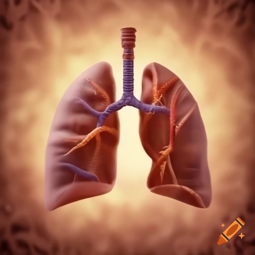 Illustration of respiratory process showing inhalation and lung ...