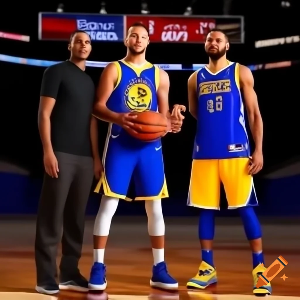Cartoon characters of Dell and Seth Curry with Steph Curry and ...