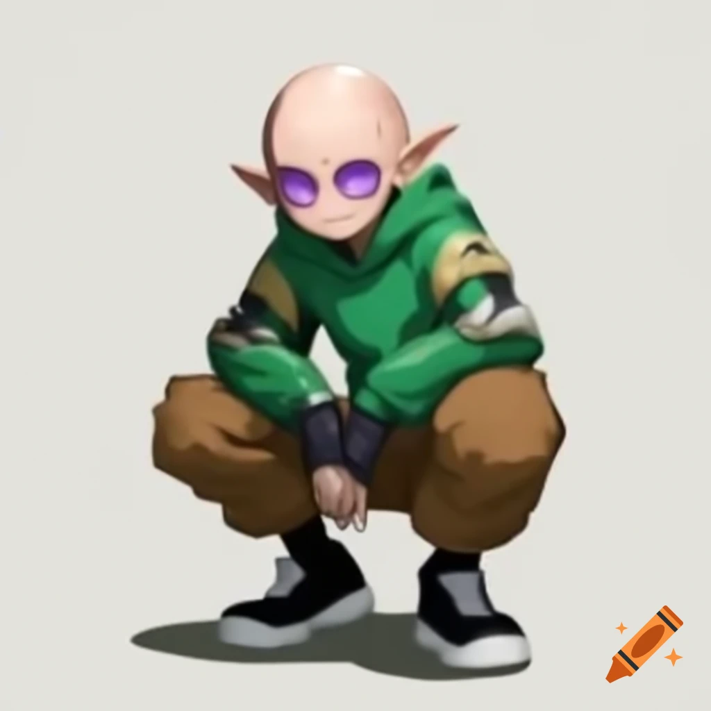 Anime character inspired by My Hero Academia, bald with violet eyes and ...