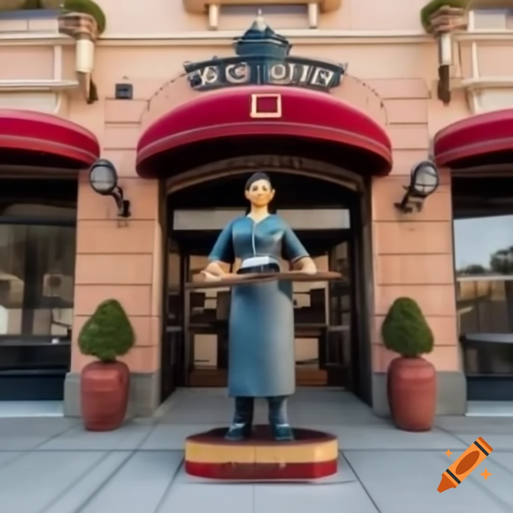 Statue of Latin woman bakery worker honoring excellence in service at ...