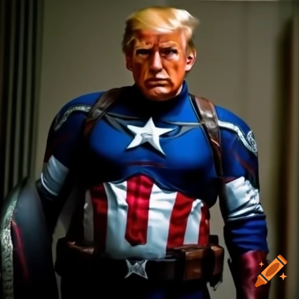 Cartoon character resembling political figure in diaper as Captain ...