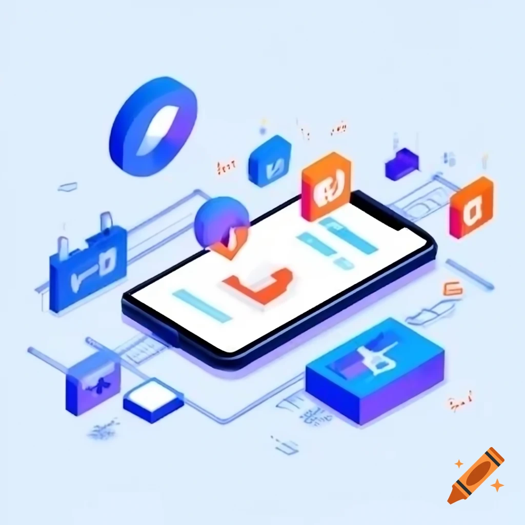 Mobile application showcasing recommendation algorithms and social network integration on Craiyon