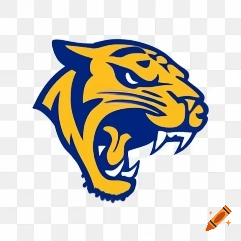 College football logo featuring a prehistoric golden saber-toothed ...