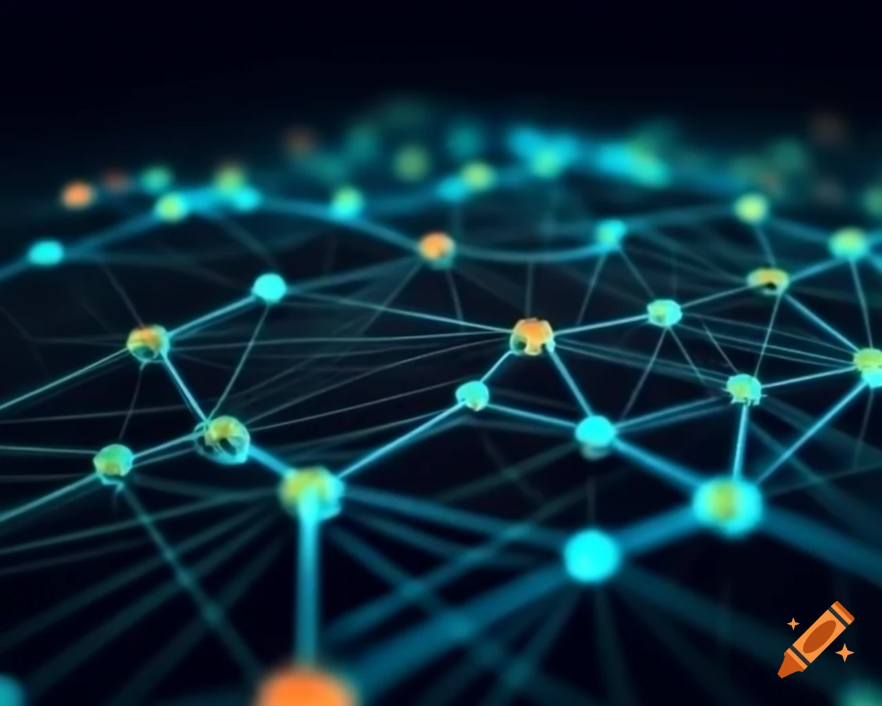 Global network illustration featuring interconnected nodes and lines in ...