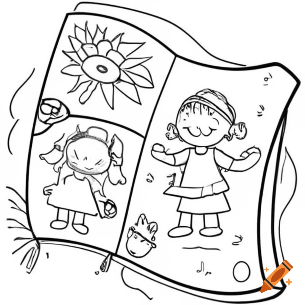 Coloring book design for children on Craiyon