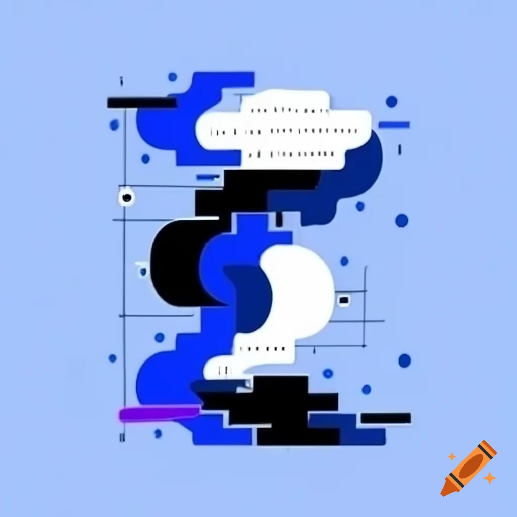 Abstract representation of physics concepts using blue, white, and ...