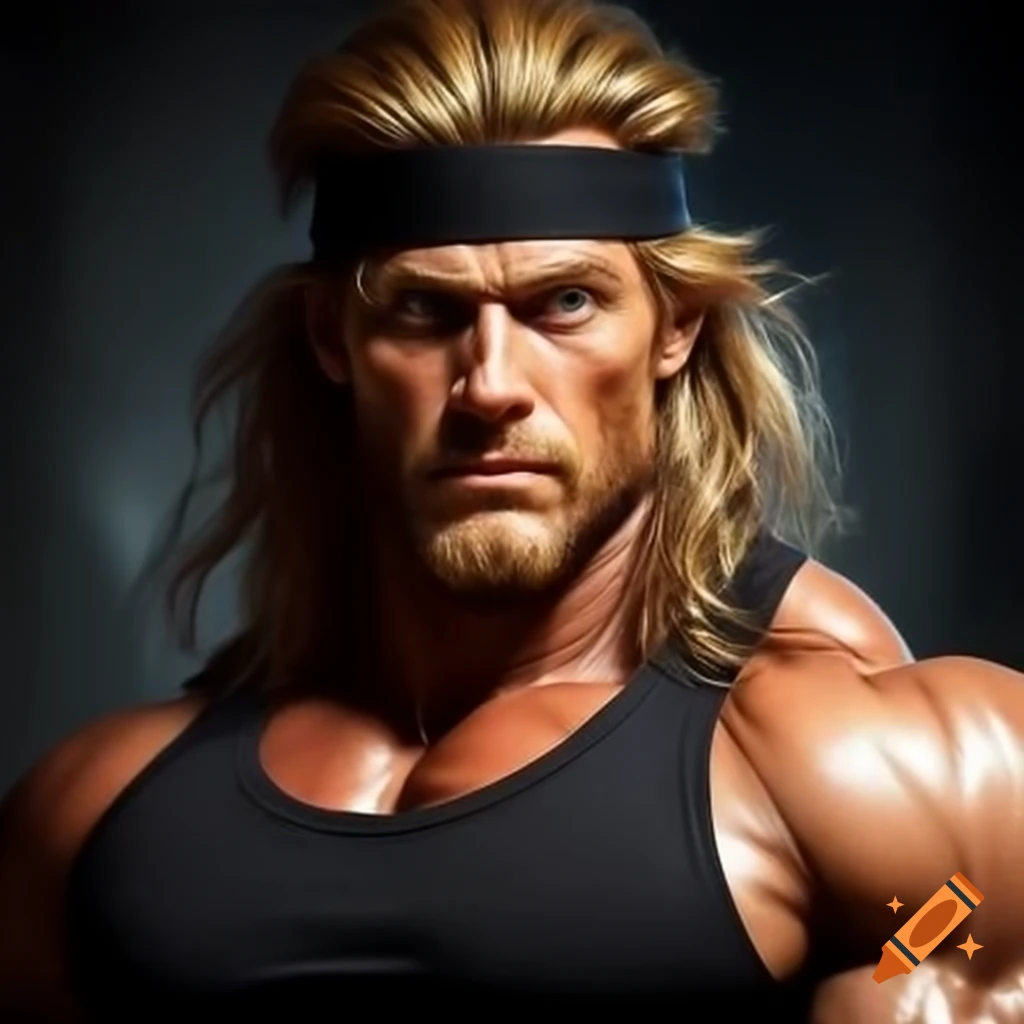 Muscular Danish male gangster in 2D art style with cunning smile and ...