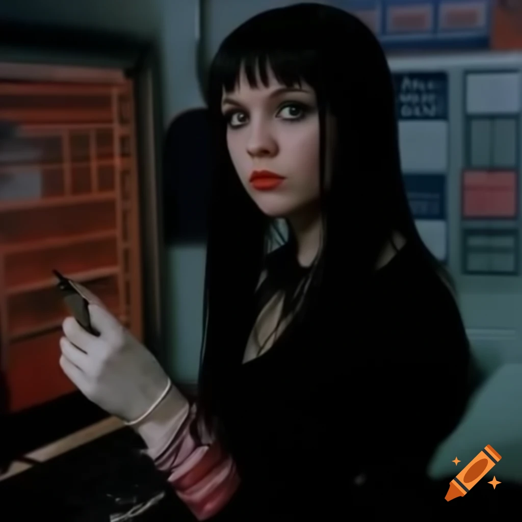Rachael Taylor as goth computer analyst in mid 2000s style on Craiyon