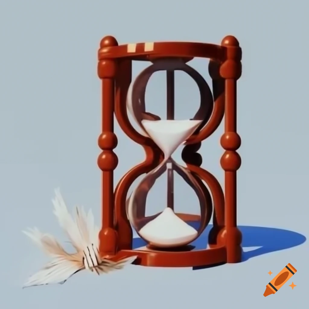 Abstract loading screen featuring hourglass for indie album cover on Craiyon