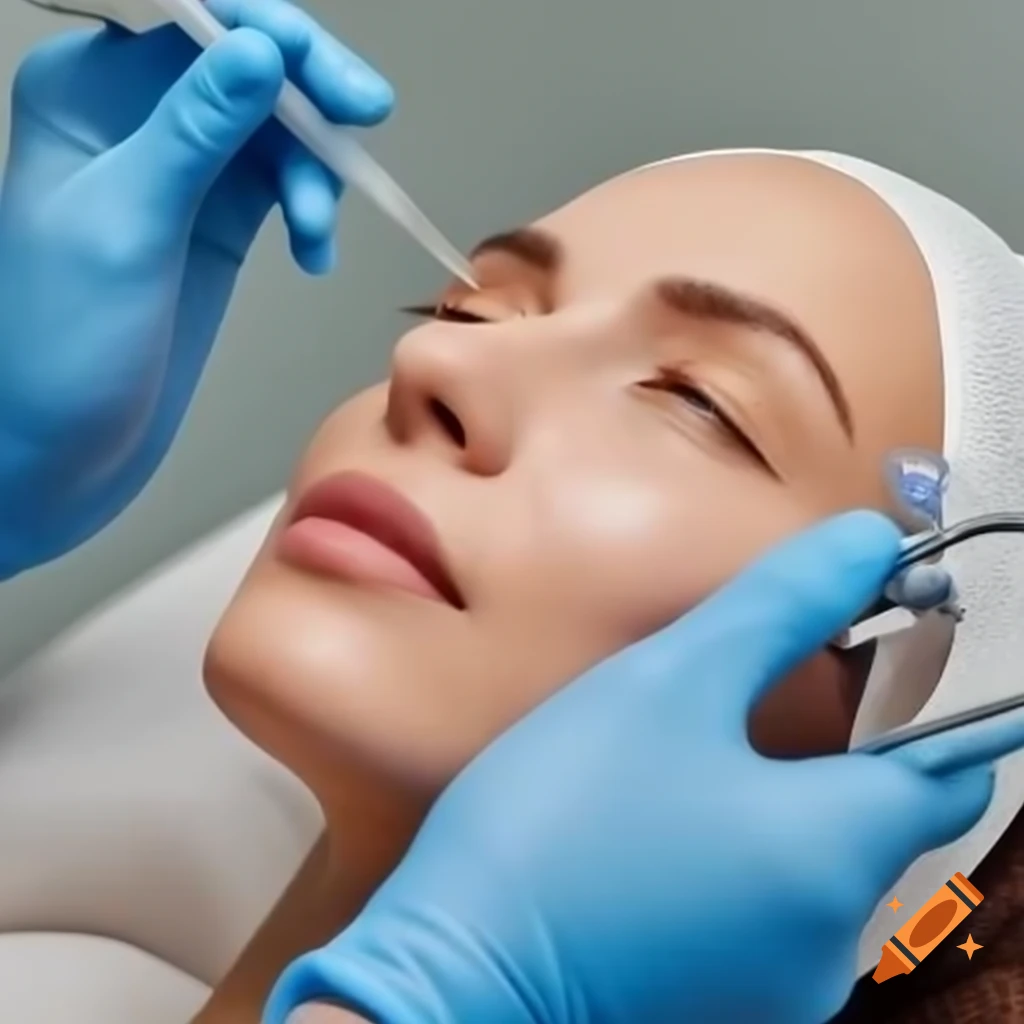 Doctor administering botox treatment in clinic setting on Craiyon