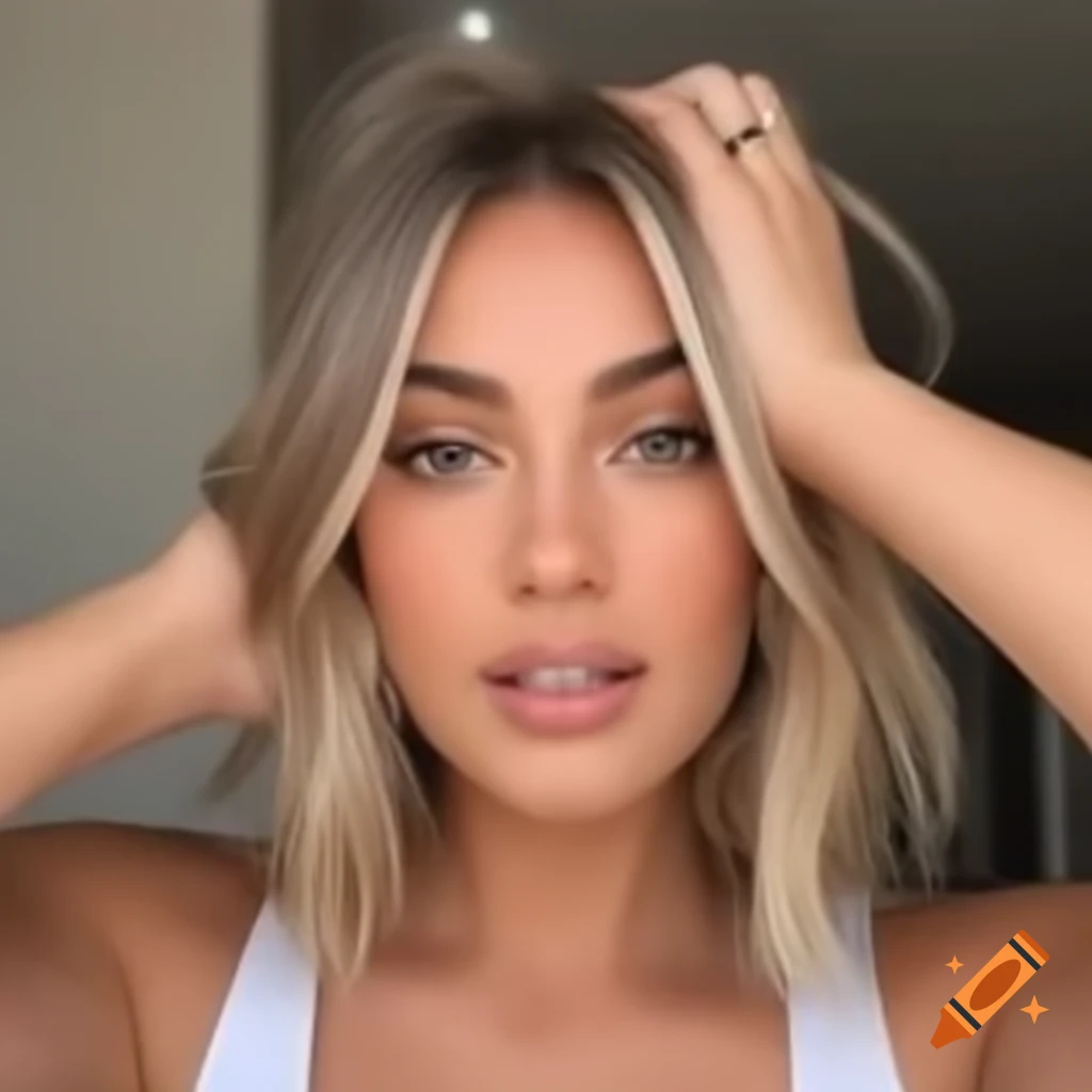 Viral Instagram video featuring a realistic 20-year-old blonde woman on Craiyon