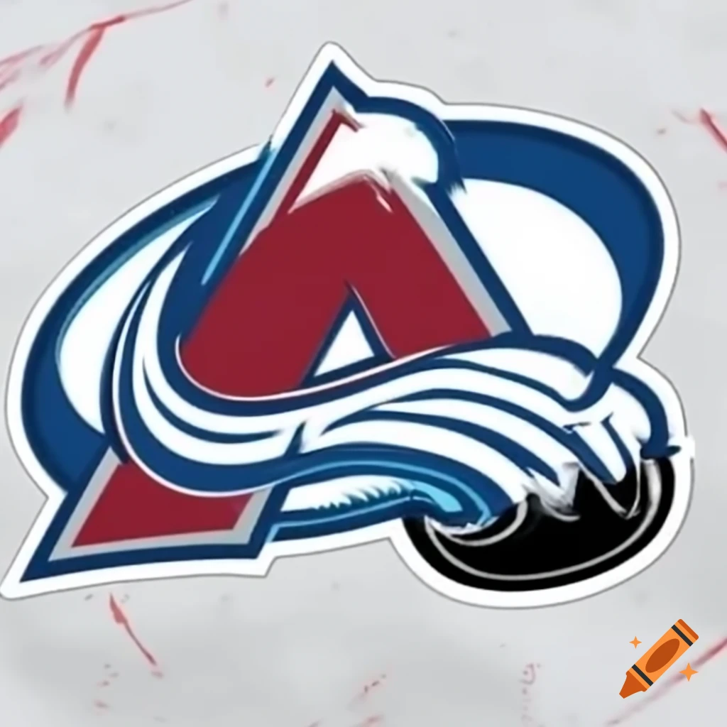 Avalanche baseball script logo mockup with blue letters and red outline ...