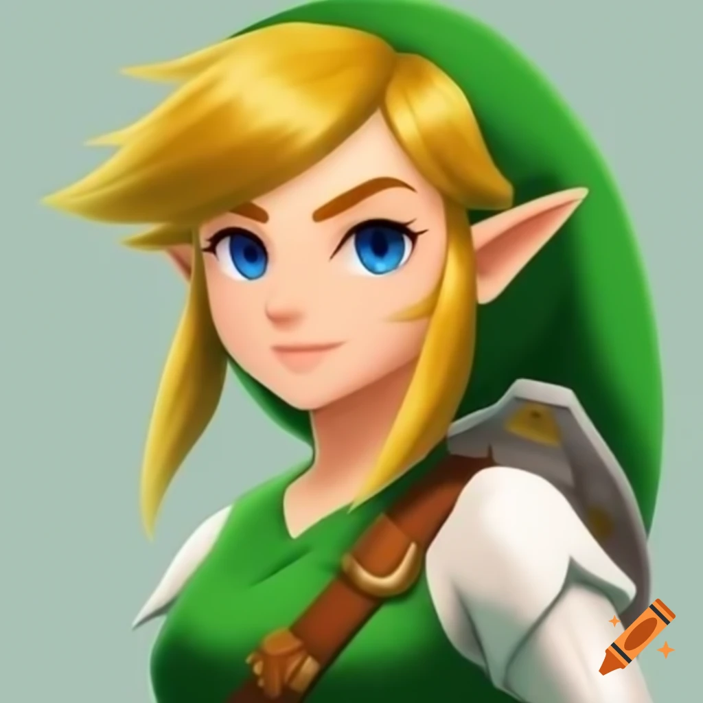 Female version of Link from Legend of Zelda concept art on Craiyon